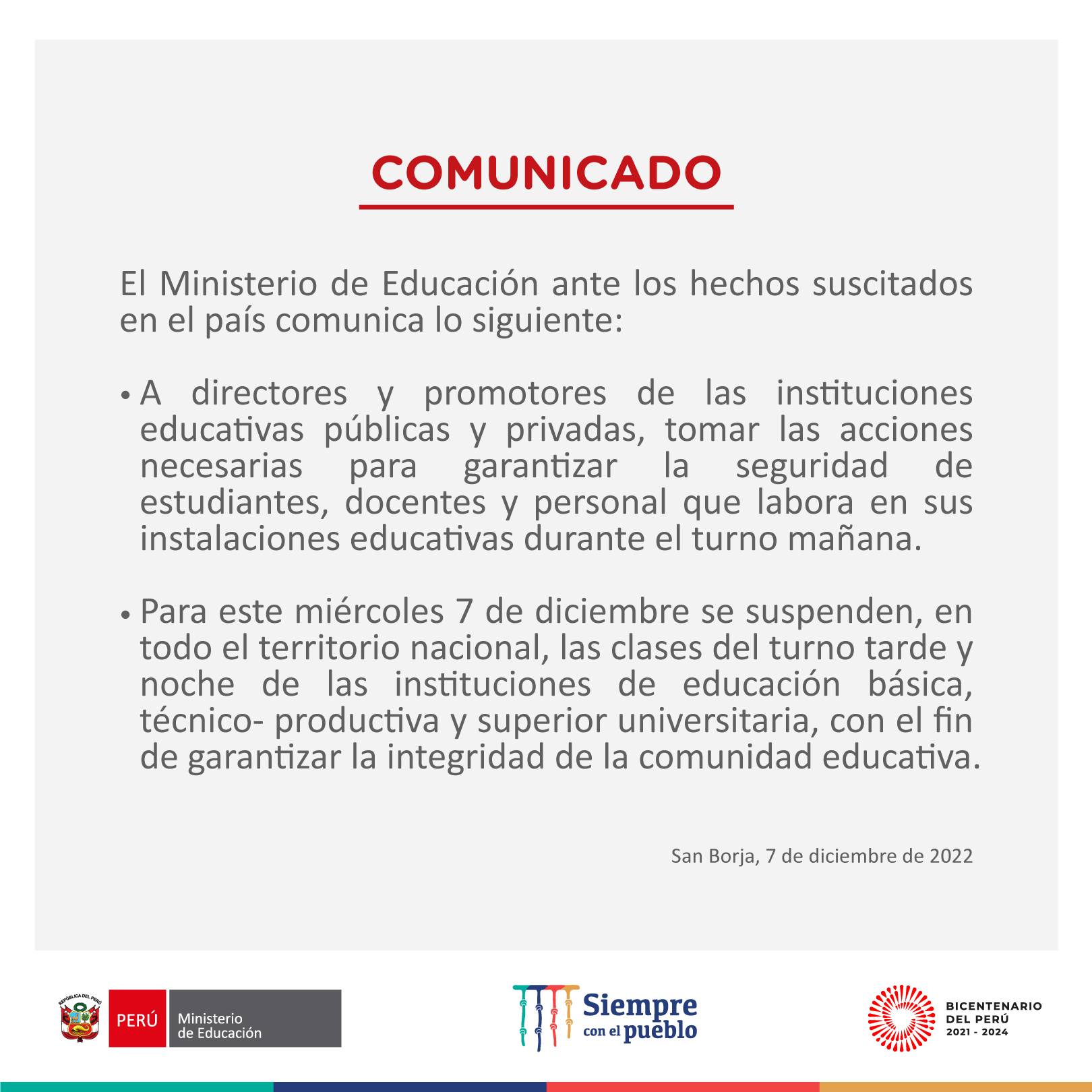 Comunicado